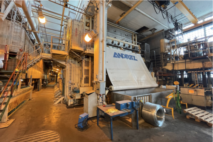 PULP DRYING LINE 4200 mm Ahlström with Kamyr wet lap machine 600 AD ton ...